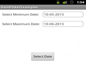 Custom DatePicker: Android App with a Date Range
