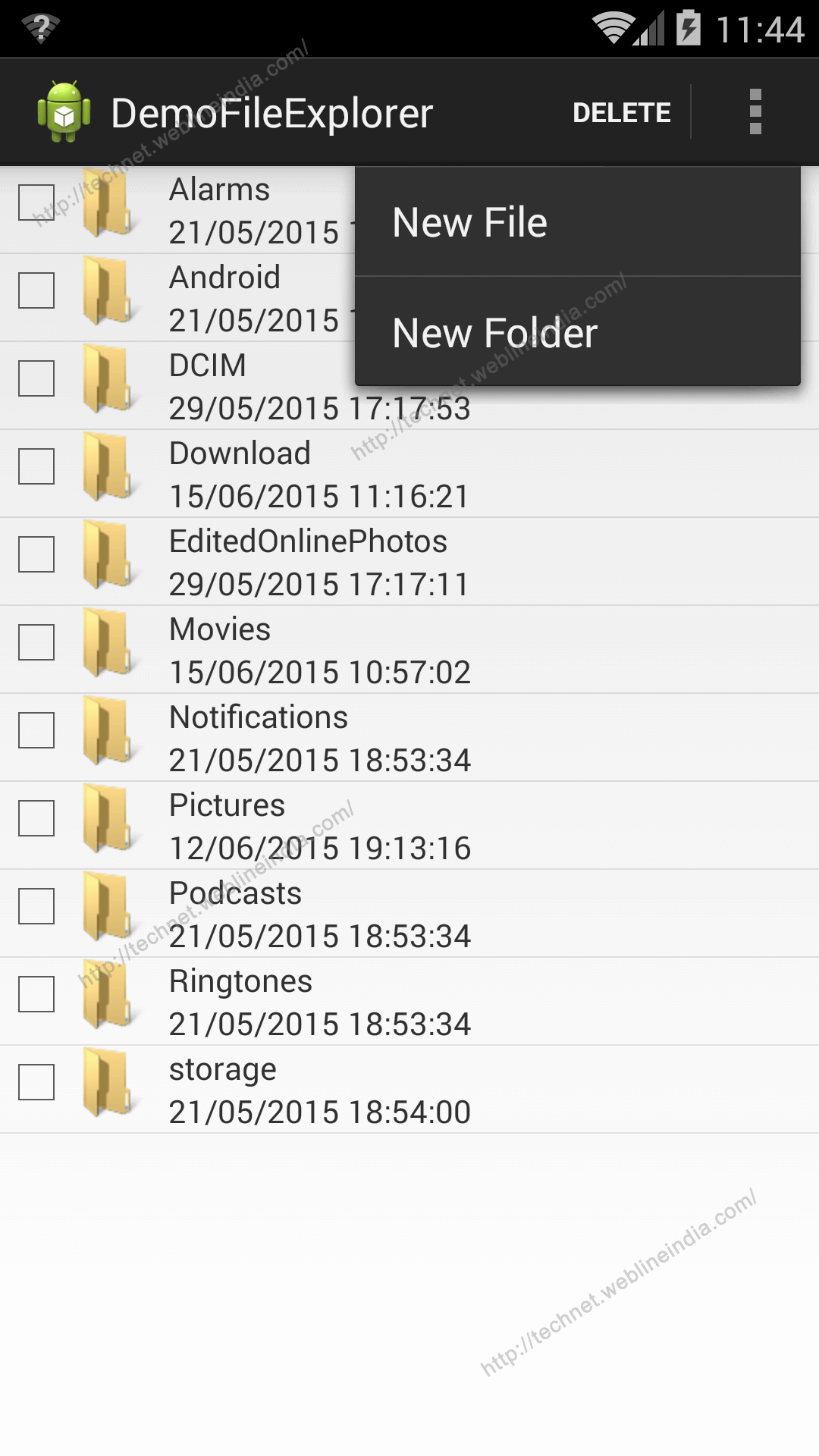 Custom File Explorer in Android Application Development